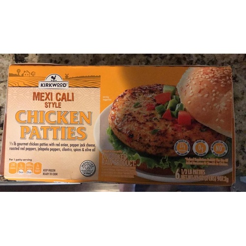 Kirkwood Mexi Cali Style Chicken Patties - Food Library - Shibboleth